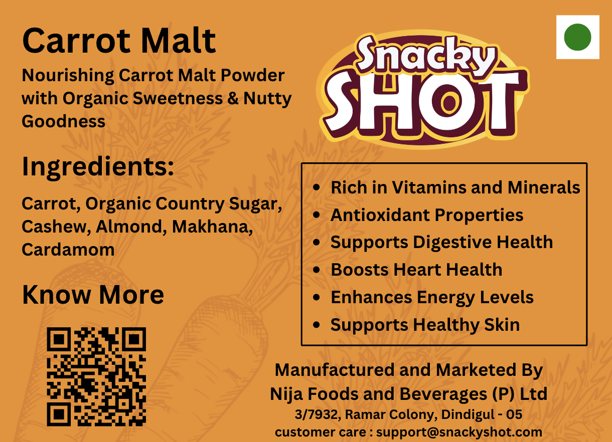 Carrot Malt Powder | 100g - SnackyShot